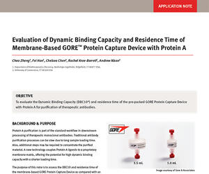Protein Capture Devices for Protein A Chromatography | Gore